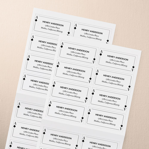 Spectacular Spades Address Label by Blonde Designs | Shutterfly