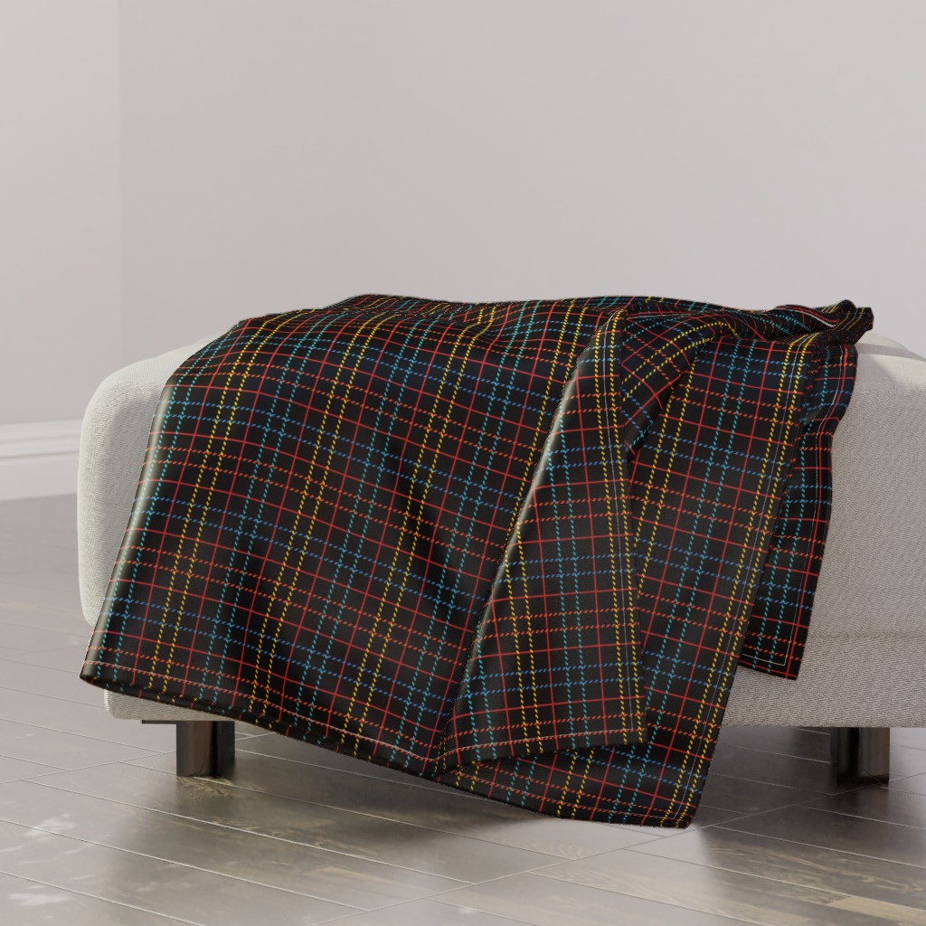 Grid Plaid - Dark Multi Blanket | Shutterfly