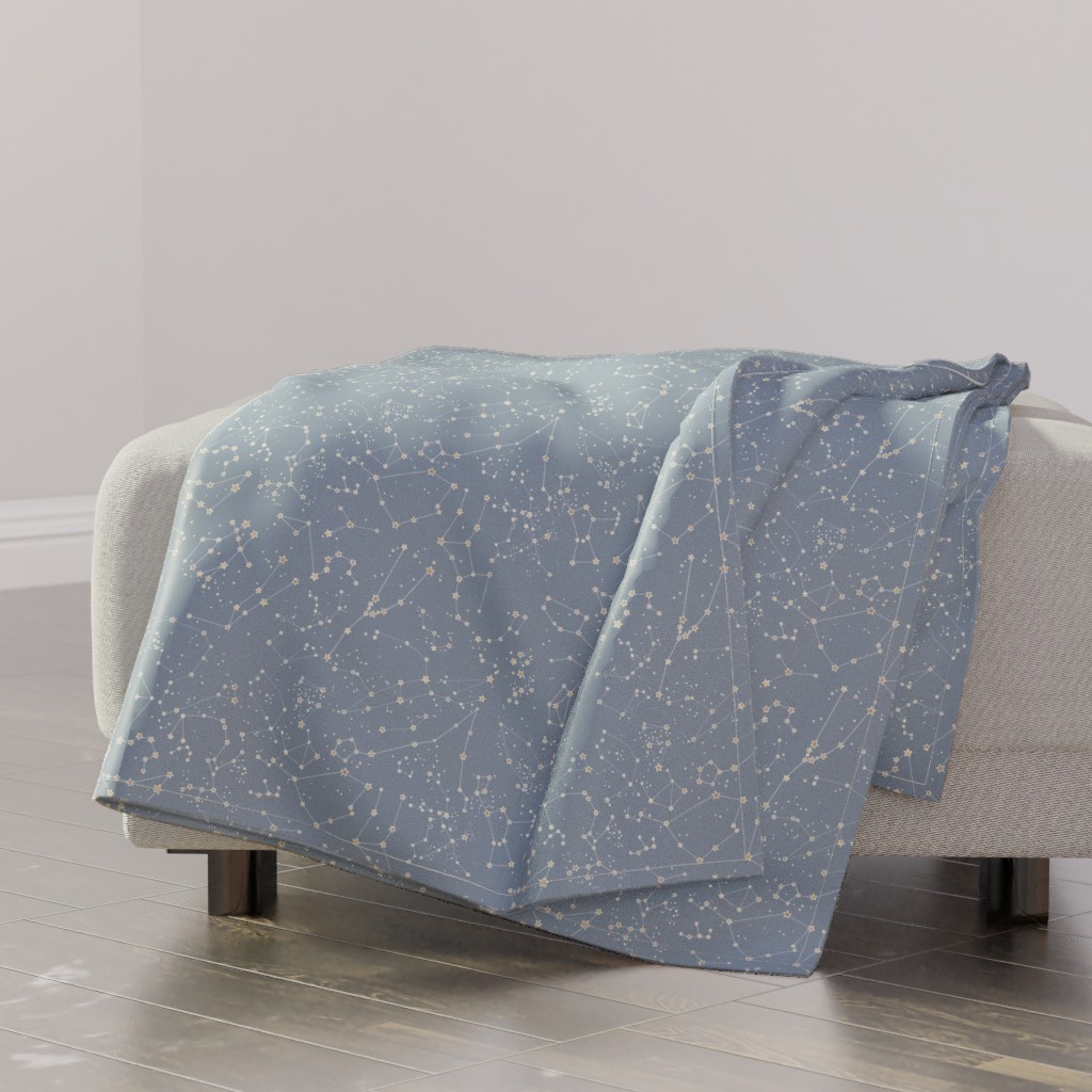 Constellations - Grey With Gold Stars Blanket | Shutterfly