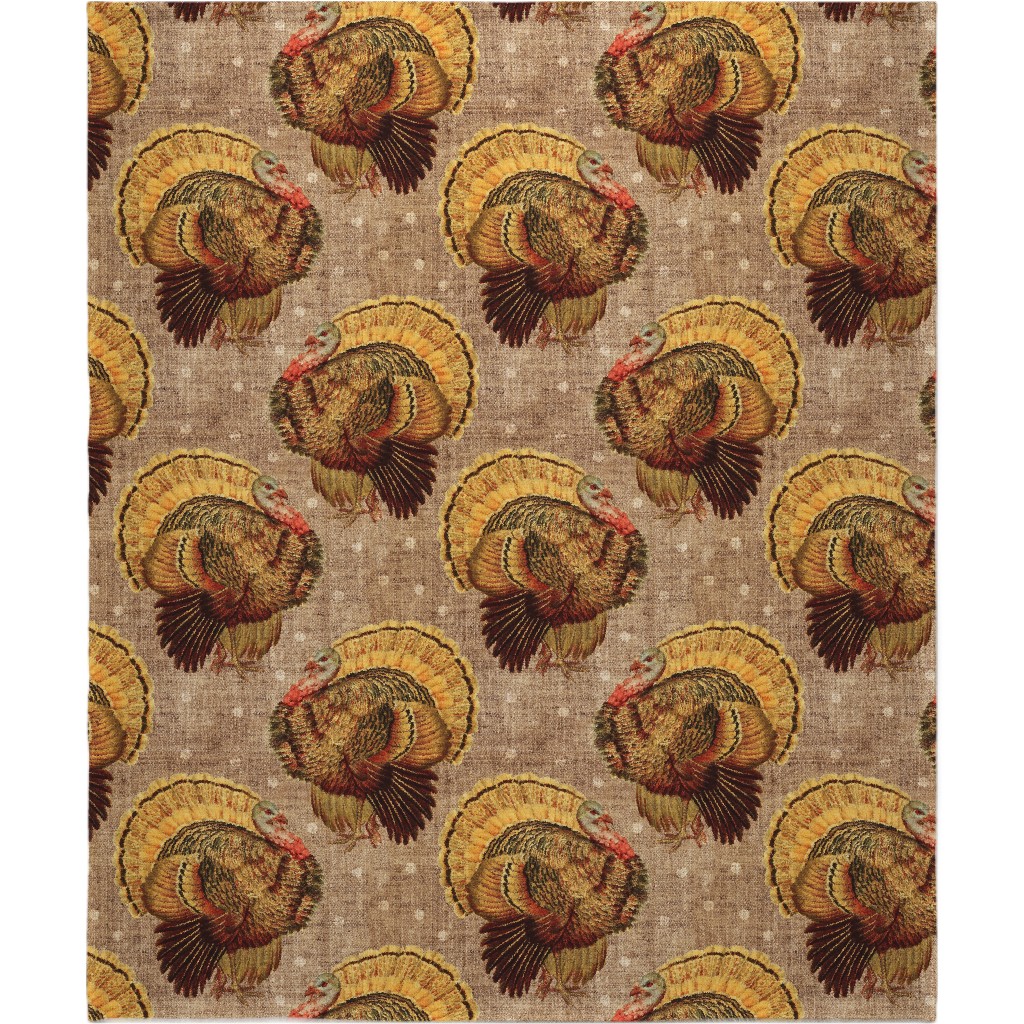 Vintage Turkey - Burlap Blanket | Shutterfly