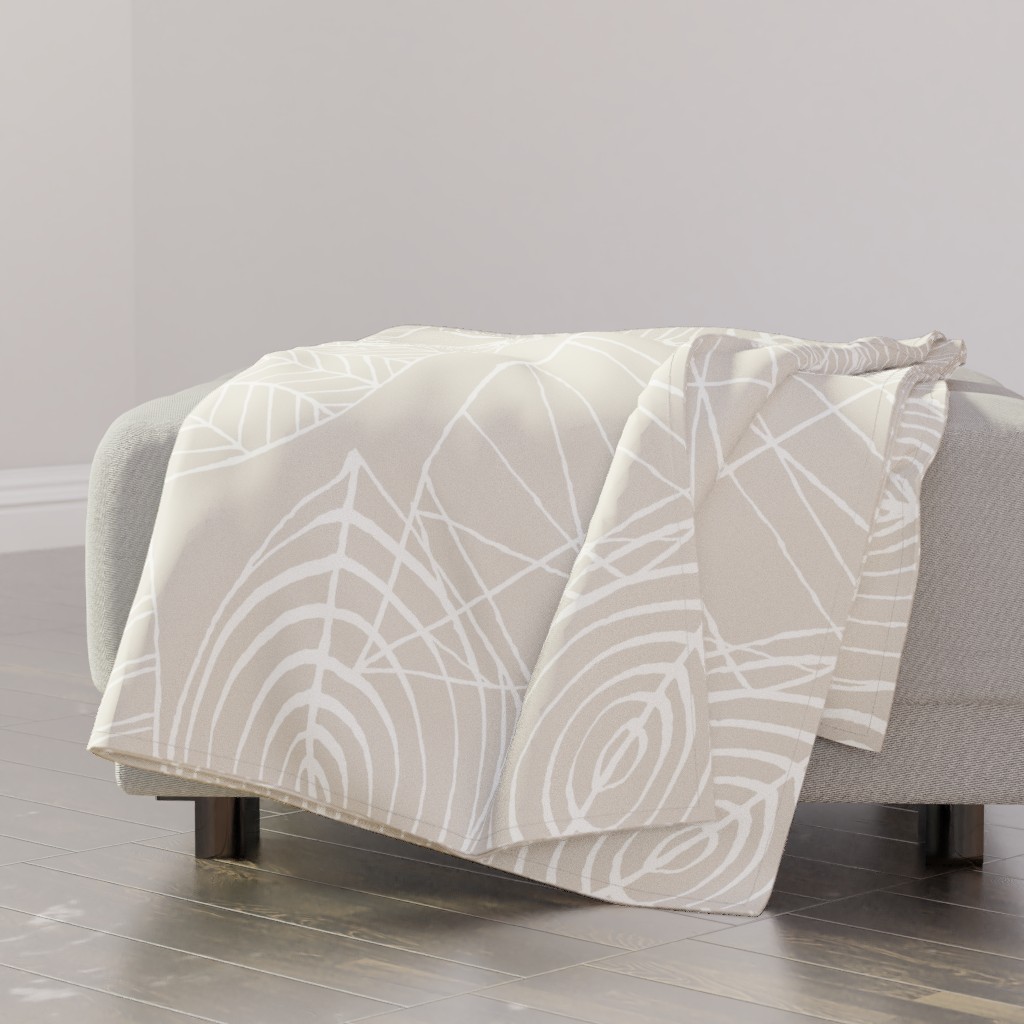 Leaves - Greige Blanket | Shutterfly