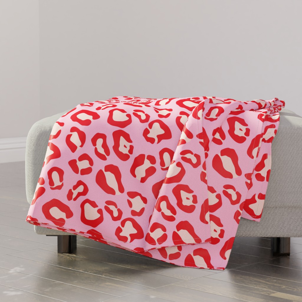 Leopard - Pink and Red Blanket | Shutterfly