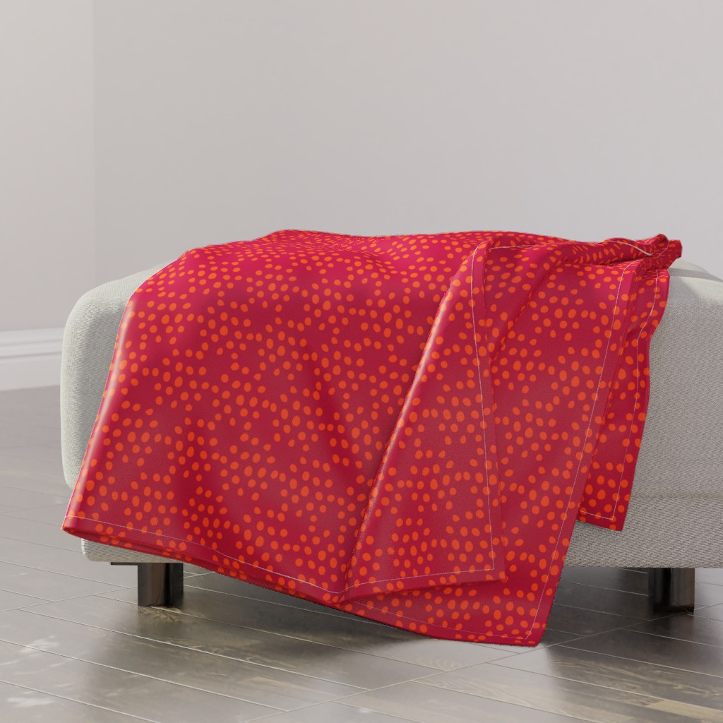 Hexagon Dots - Red and Orange Blanket | Shutterfly