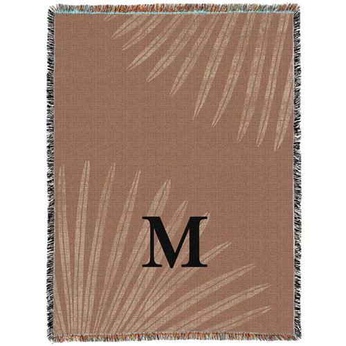 Terracotta Palms Custom Text Woven Photo Blanket | Home Décor| | Shutterfly