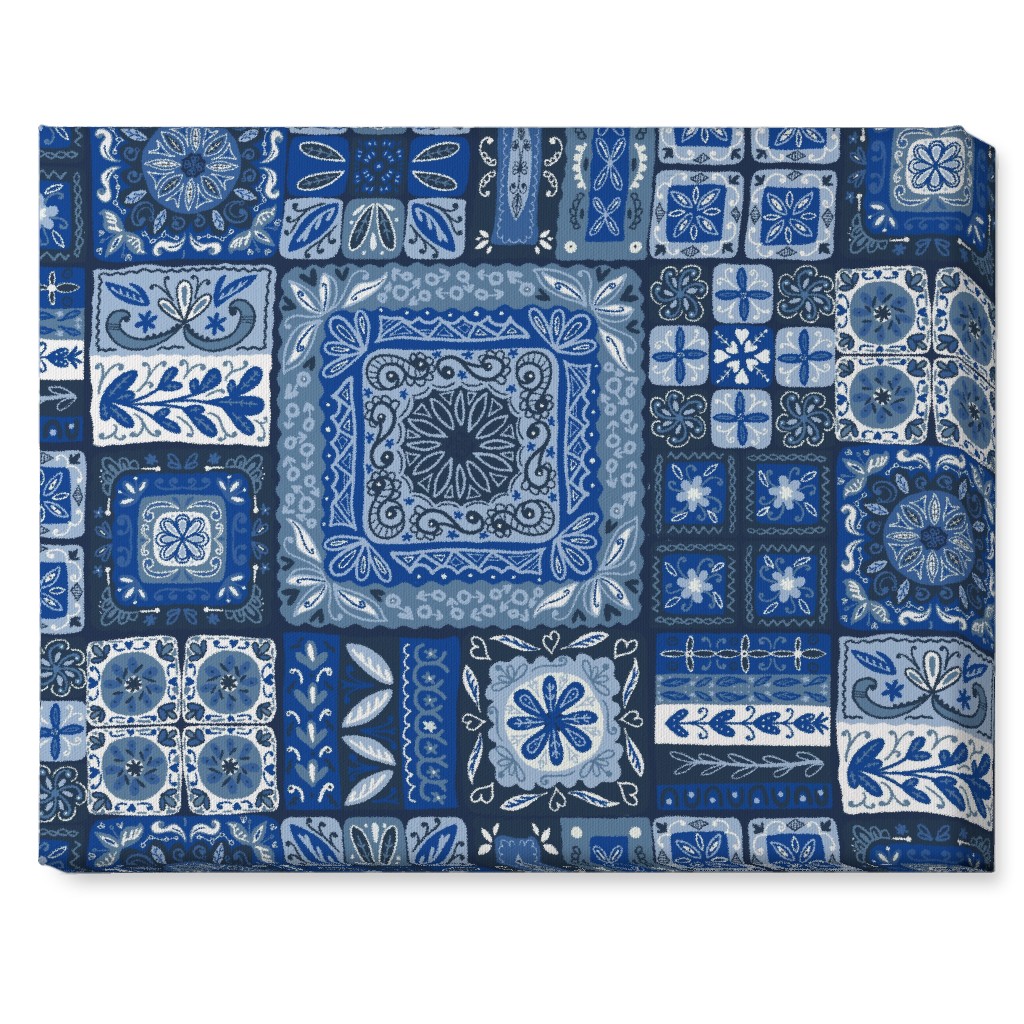 Grandma's Patchwork - Blue Wall Art | Shutterfly