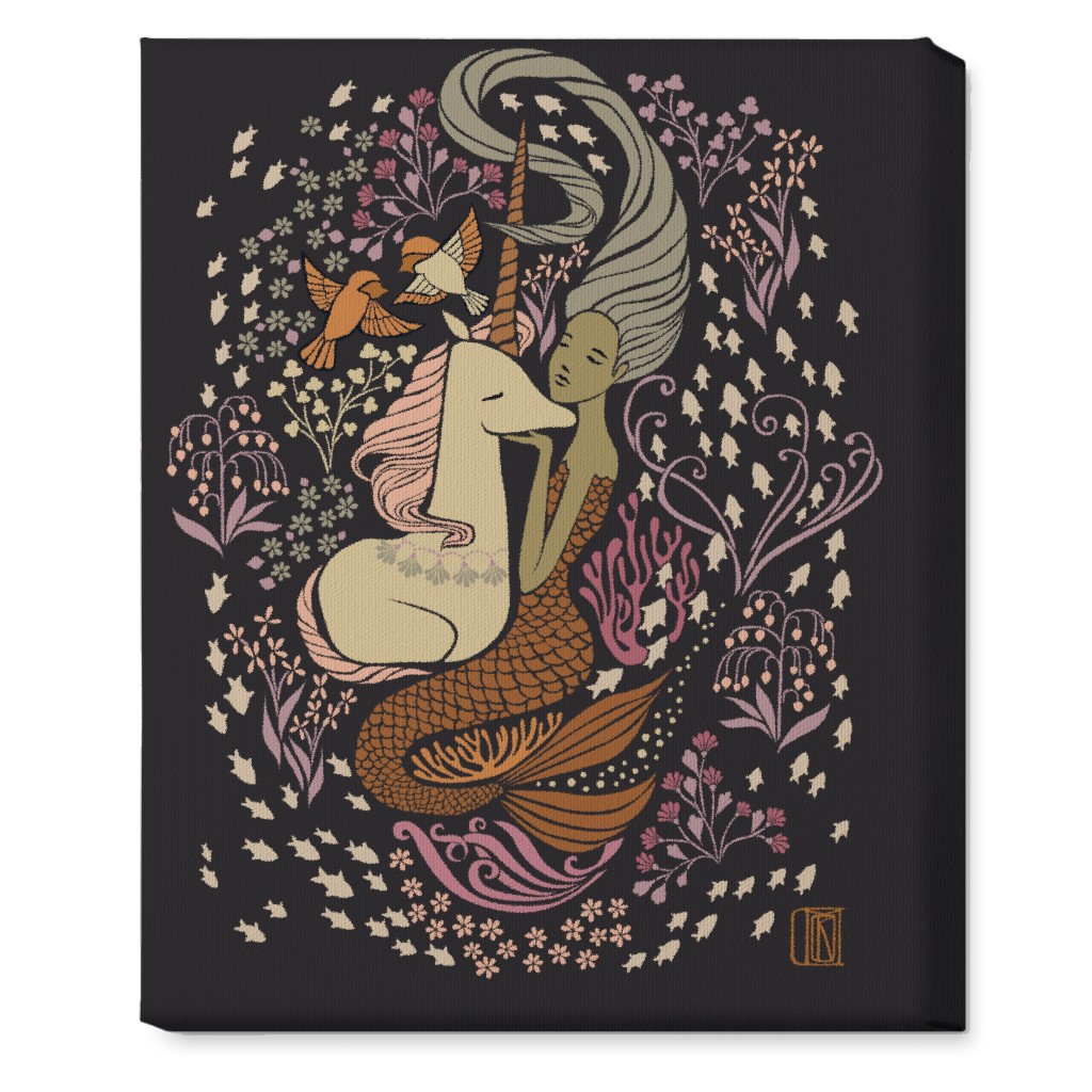 the Mermaid and the Unicorn Wall Art | Shutterfly
