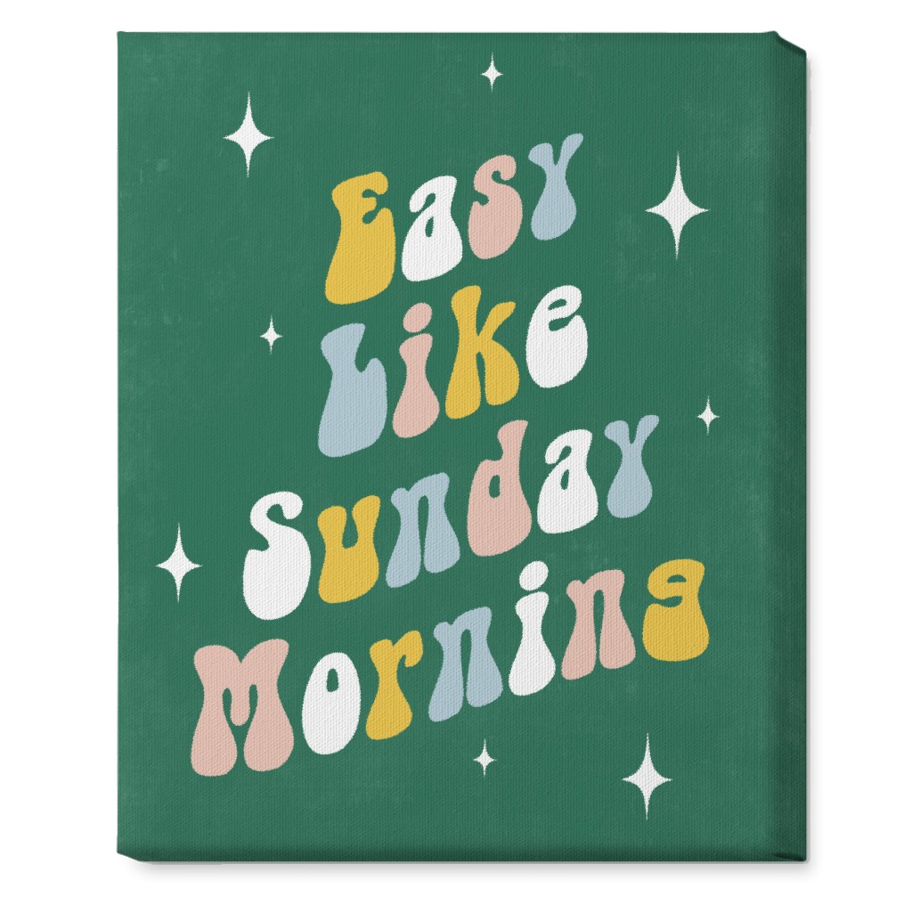 Easy Like Sunday Morning - Multi on Green Wall Art | Shutterfly