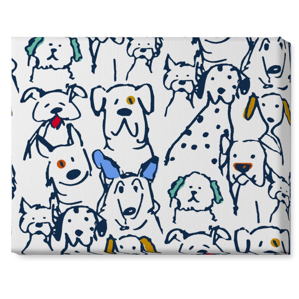 Color Pop Doodle Dogs Canvas Print | Shutterfly