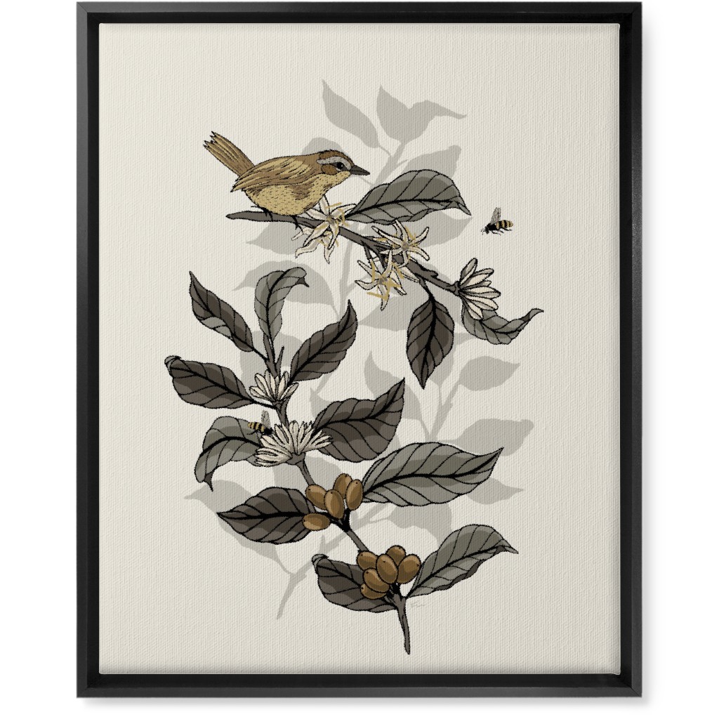 Bee, Bird and Coffee Plant - Neutral Wall Art | Shutterfly