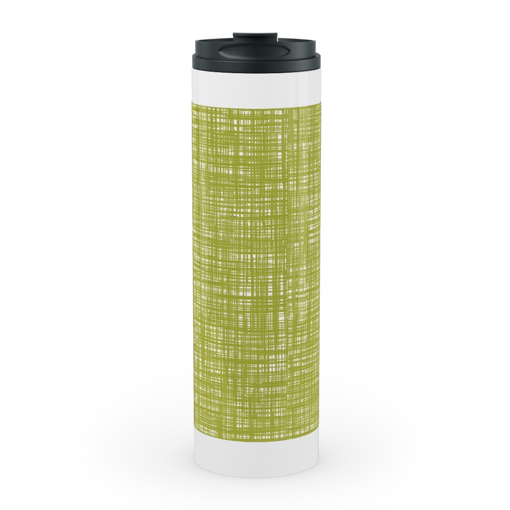 Linen Hatch Texture - Green Stainless Mug | Shutterfly