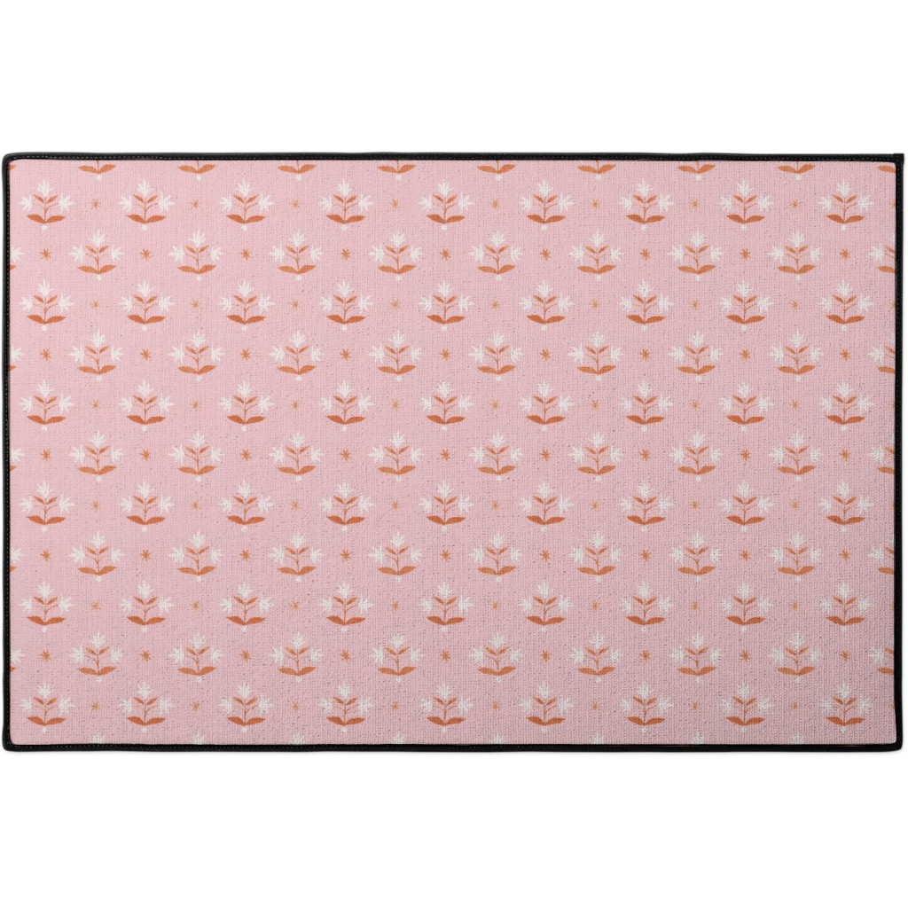 Thistle Stars - Pink and Orange Door Mat | Shutterfly