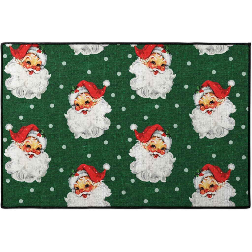 Jolly Retro Santa Door Mat | Shutterfly