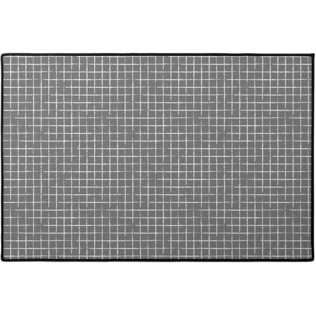 Minimalist Distorted Grid Door Mat | Shutterfly