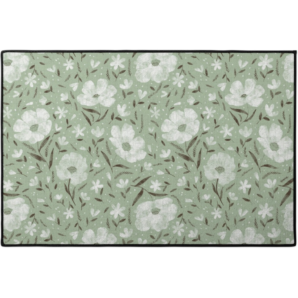 Charlotte Floral - Sage Door Mat | Shutterfly