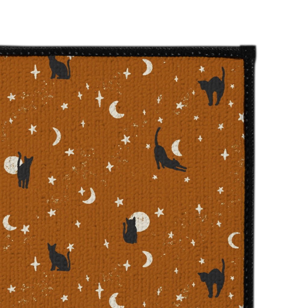 Black Cats - Burnt Orange Door Mat | Shutterfly