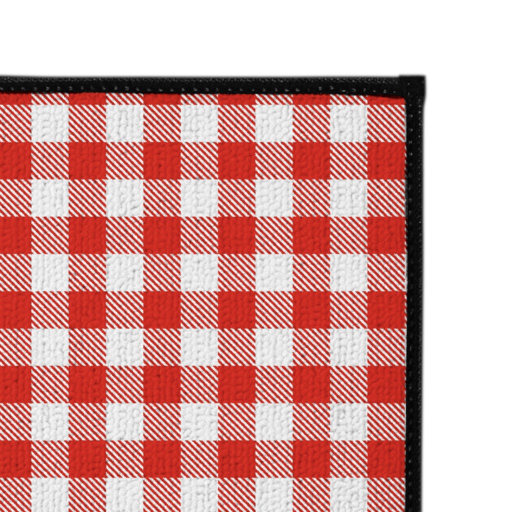 Red Gingham Pattern Door Mat | Shutterfly