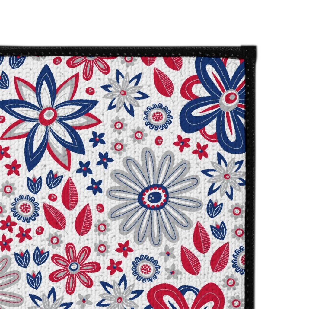 Bohemian Fields - Red, White and Blue Door Mat | Shutterfly
