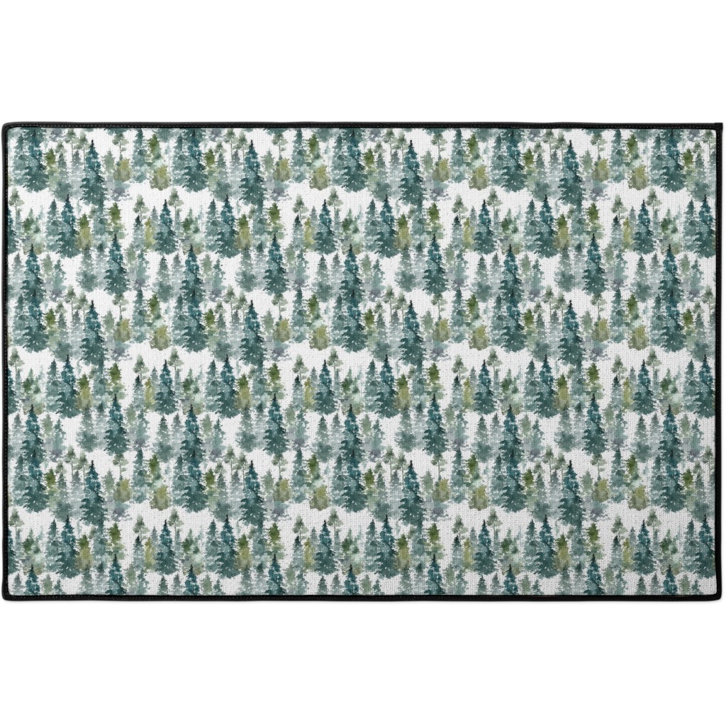 Woodland Trees Watercolor White Mouse Pad Shutterfly