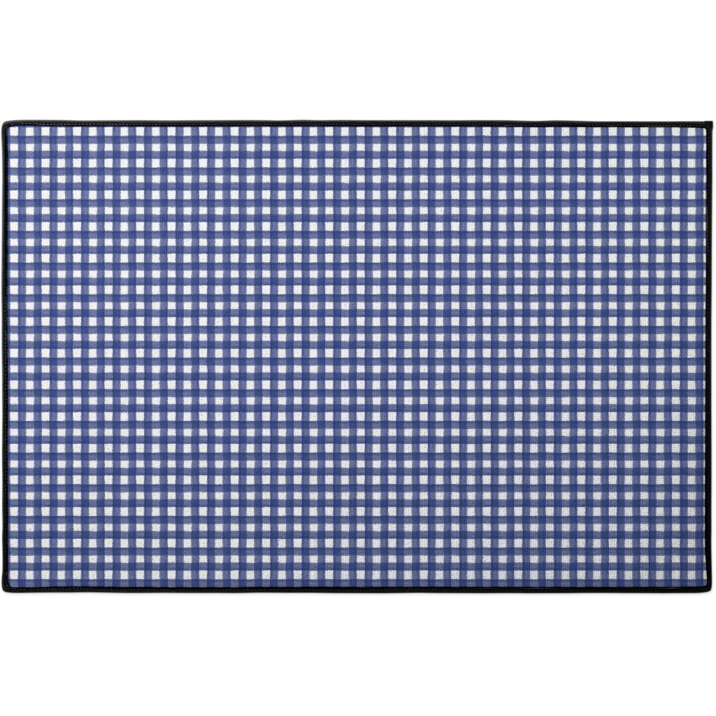 Watercolor Gingham - Navy Blue Pillow | Shutterfly