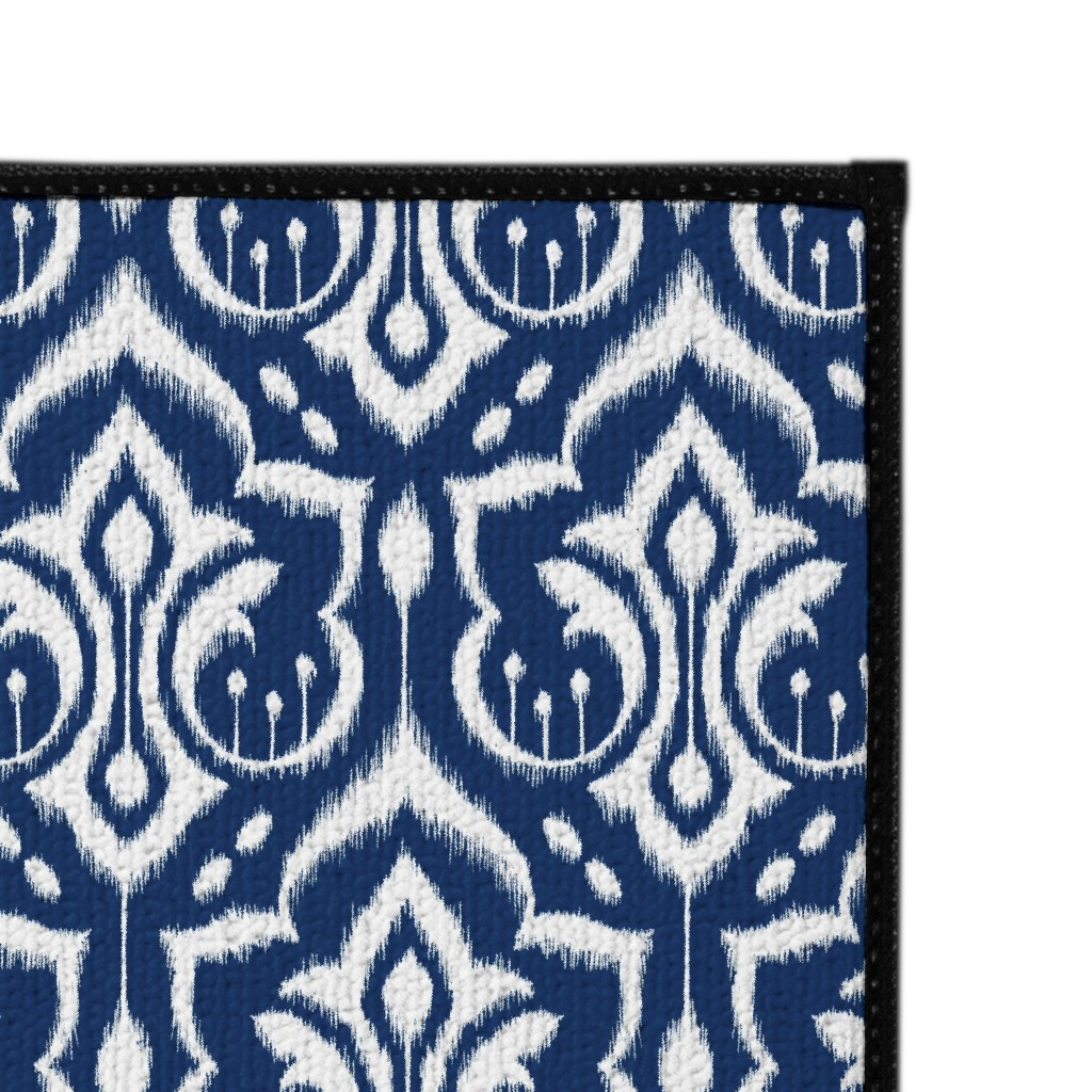 Ikat Damask - Midnight Navy Door Mat | Shutterfly