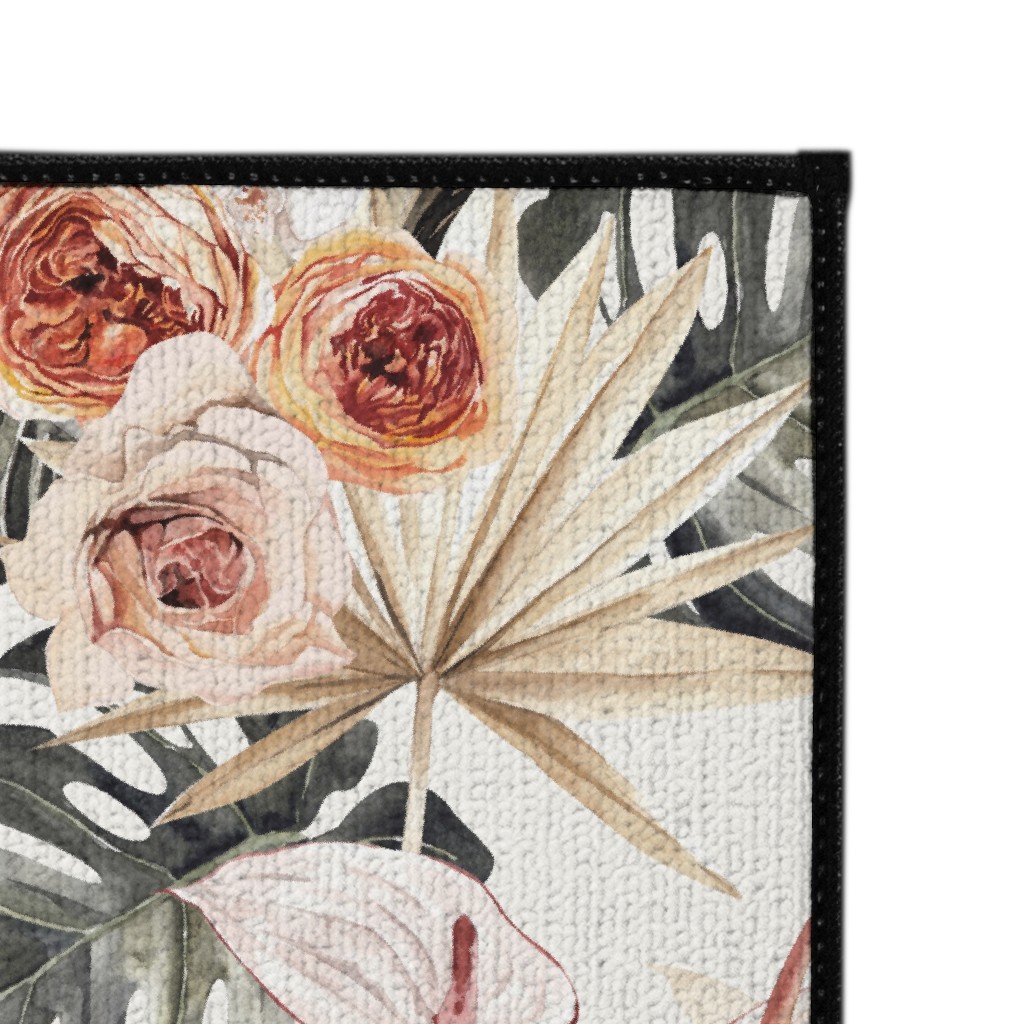 Paradise Palm, Peonies, and Tropical Plants - Multi Door Mat | Shutterfly