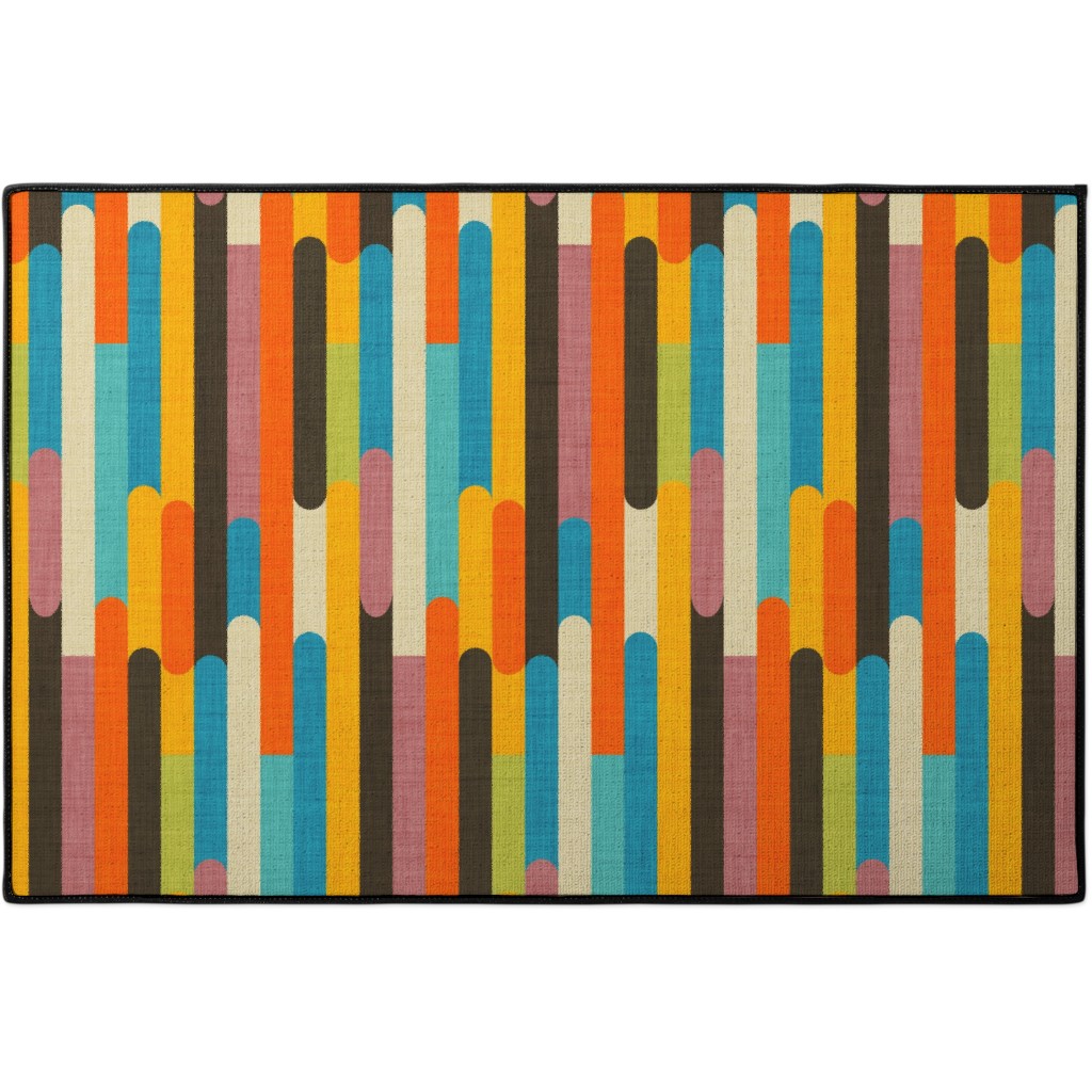 Retro Colorblock Sticks - Multi Door Mat | Shutterfly