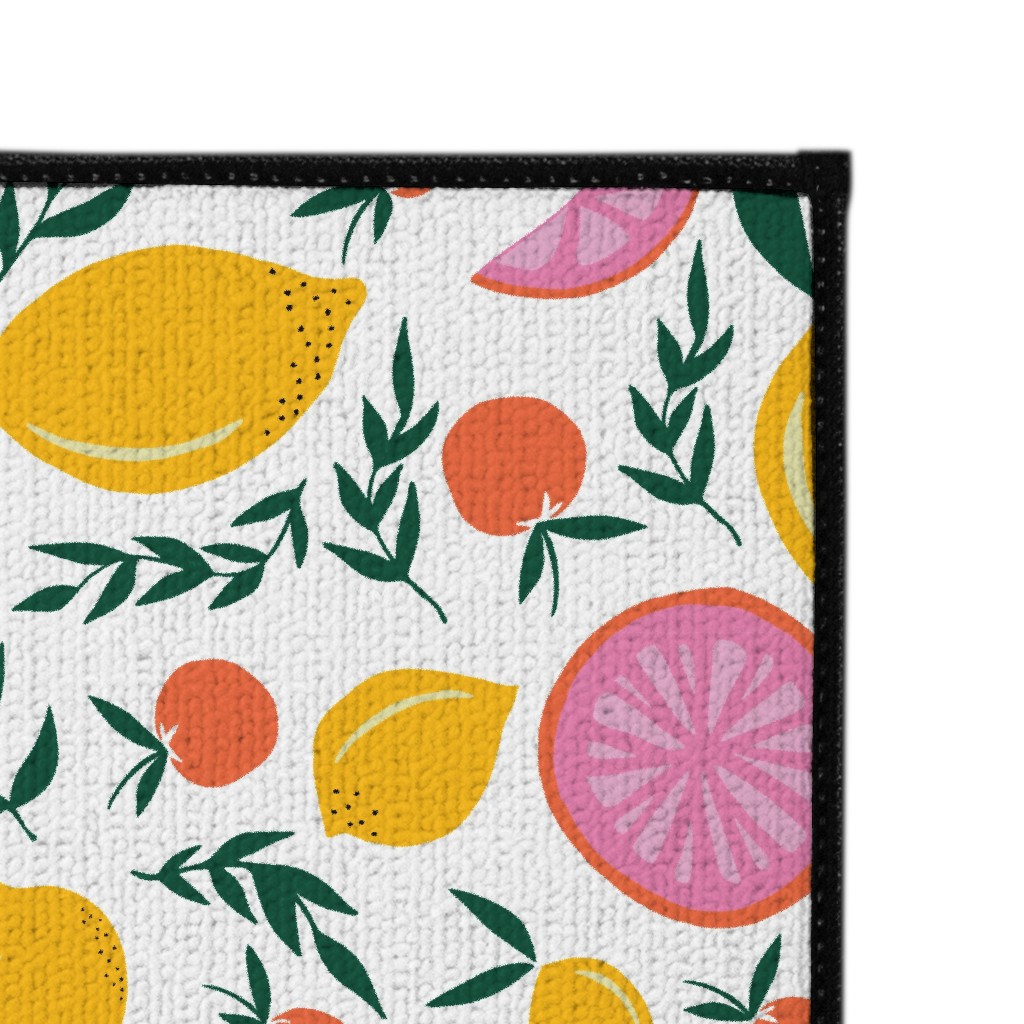 Citrus Grove - Pink and Yellow Door Mat | Shutterfly