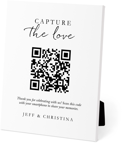 Wedding QR Code Easel Back Canvas | Shutterfly
