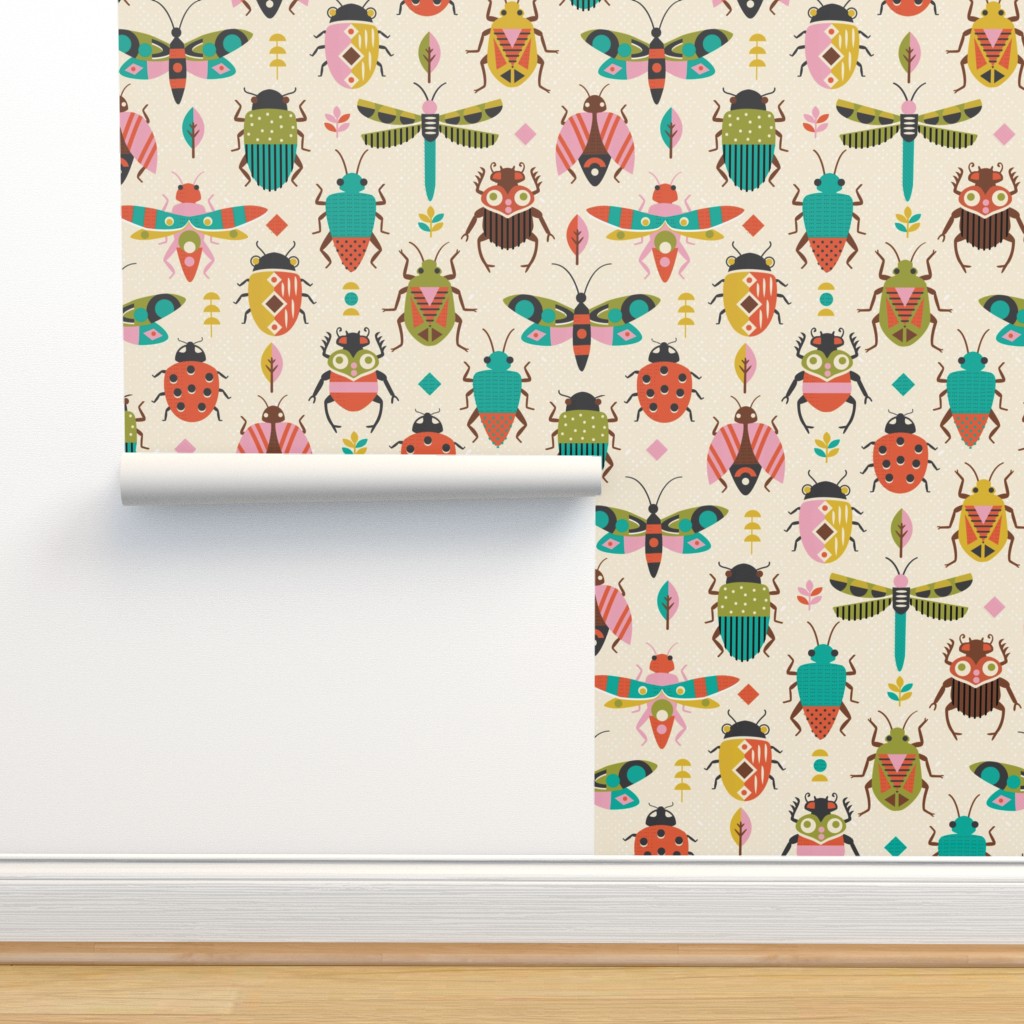 Mid Century Bugs - Multi Wallpaper | Shutterfly