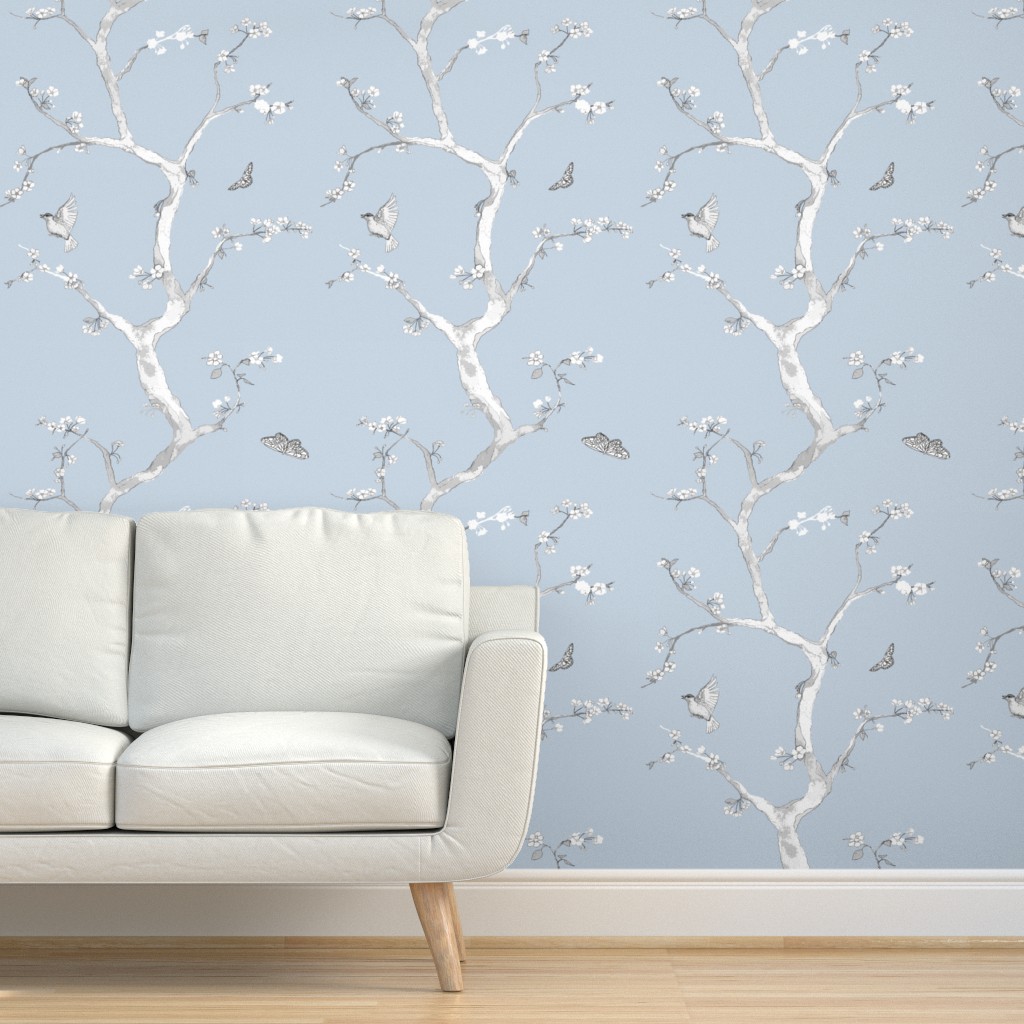 Jenny Modern Cherry Blossoms Wallpaper | Shutterfly