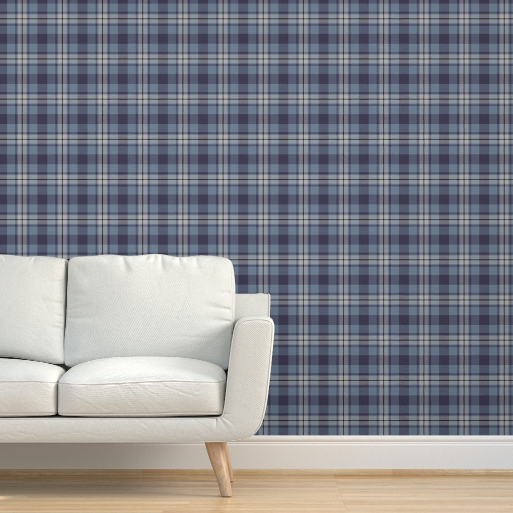 Autumn Plaid - Blue Wallpaper | Shutterfly