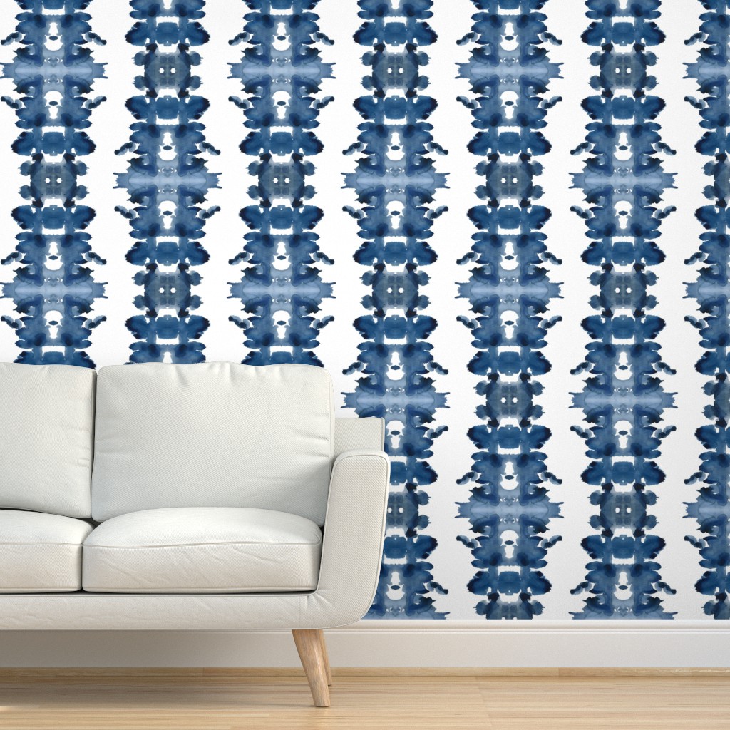 Custom Inkblot - Blue Wallpaper | Shutterfly