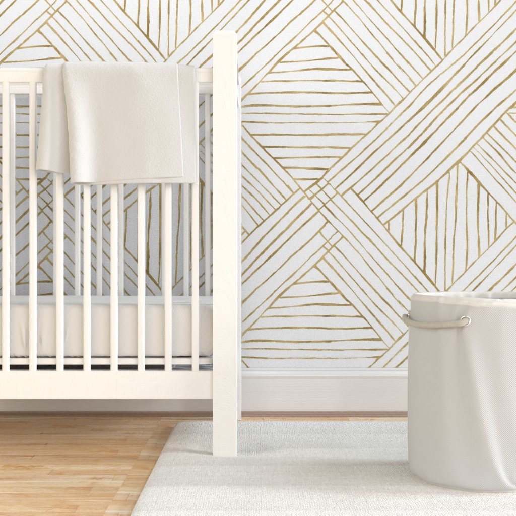 Diamond Stripe - Gold Wallpaper | Shutterfly