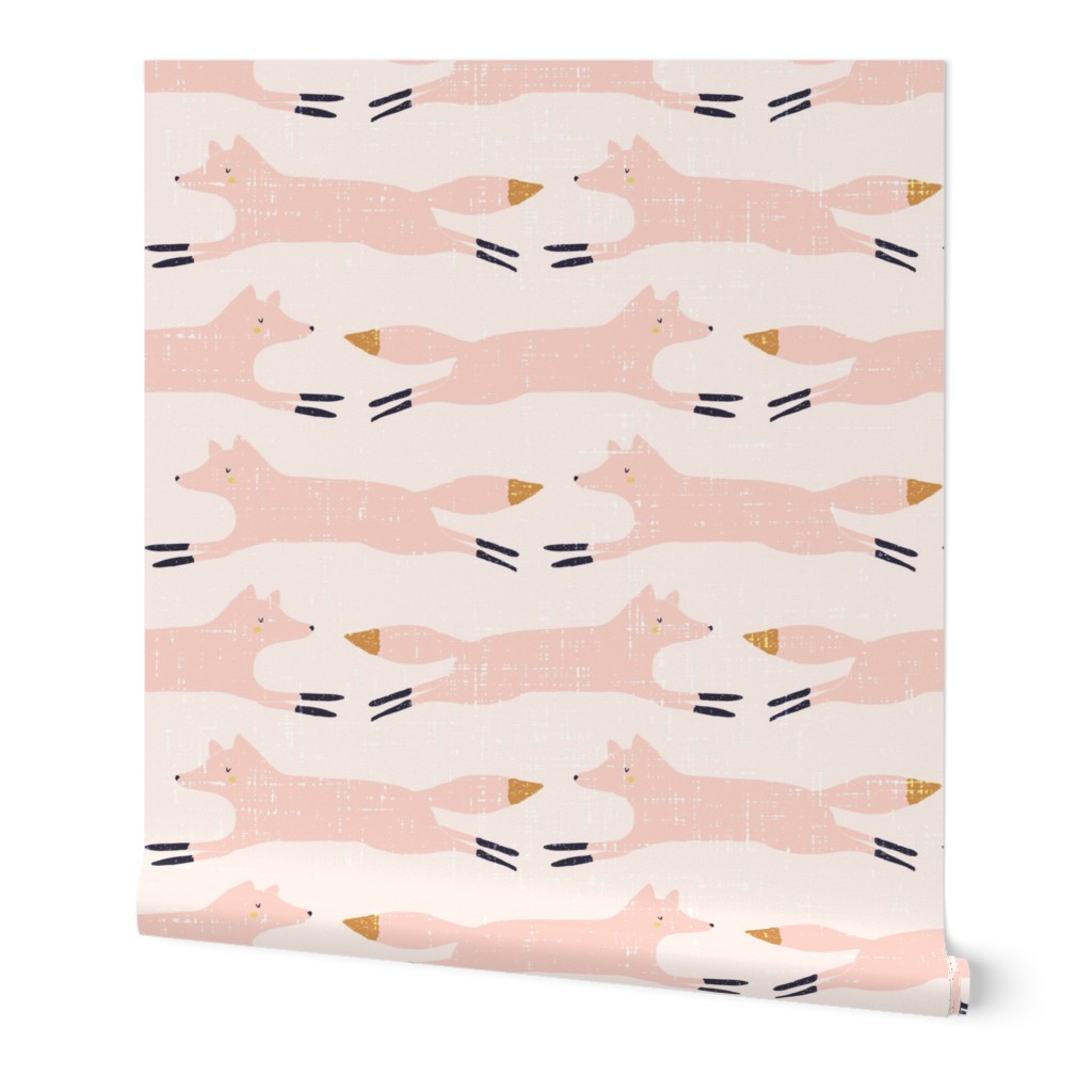 Leaping Fox - Pink Wallpaper | Shutterfly
