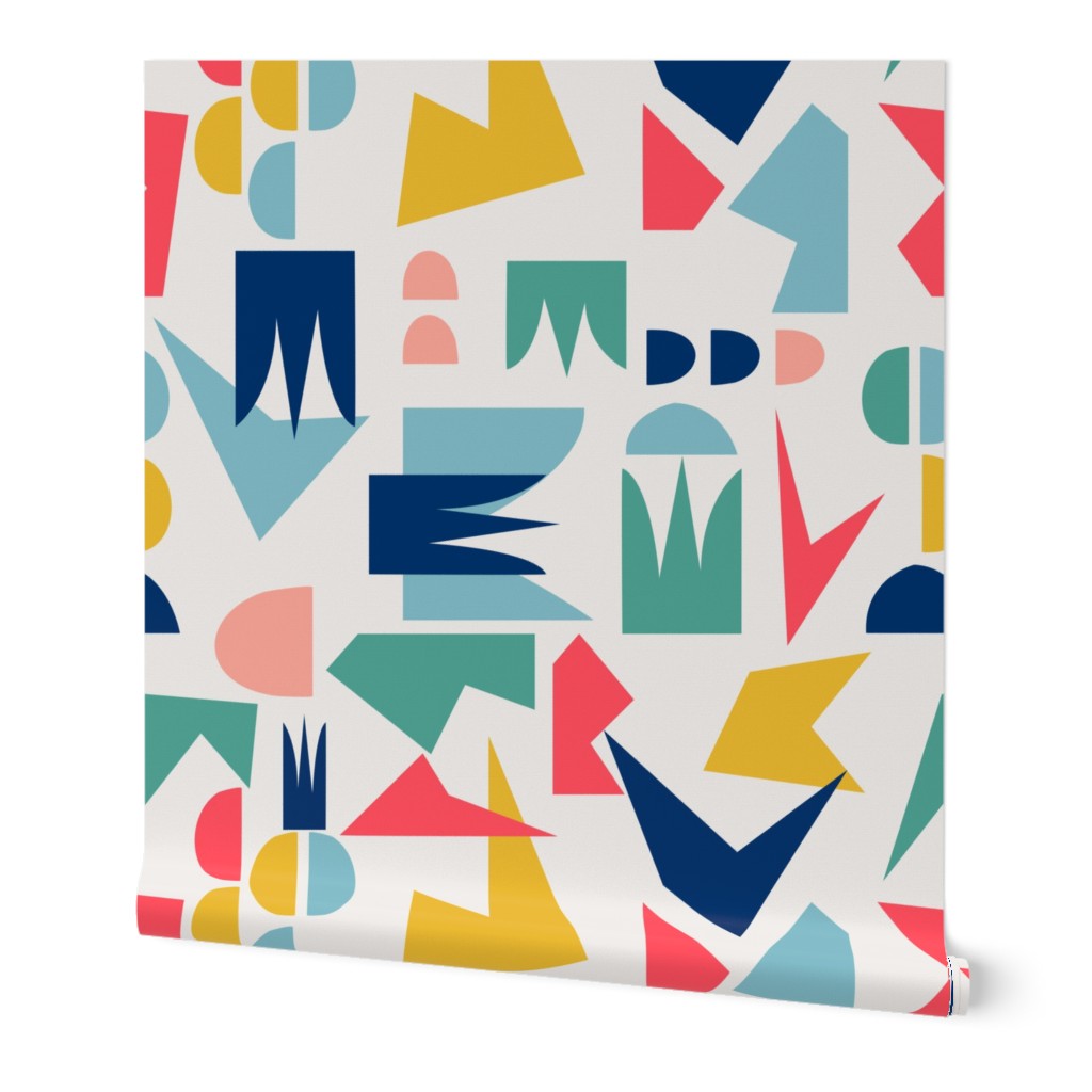 Mid Century Modern Scale - Neutral Wallpaper | Shutterfly