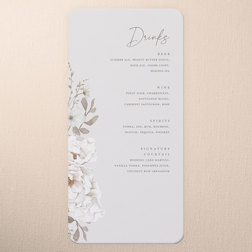 Full Bloom 4x8 Wedding Menu by Lady Jae | Shutterfly