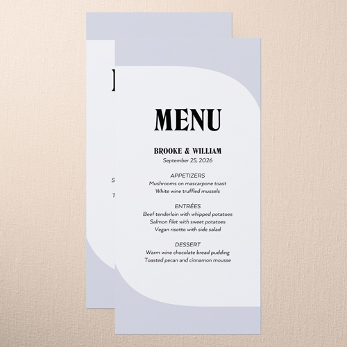 Modern Cutout 4x8 Wedding Menu by Jill Smith | Shutterfly