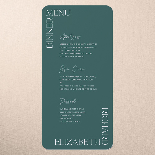Wedding Menu Designs | Shutterfly