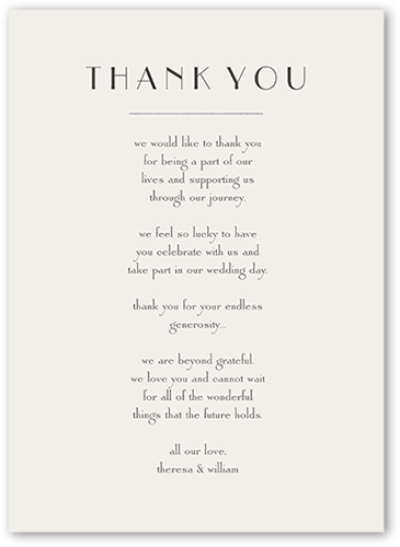 Gracious Gathering 5x7 Wedding Menu by Yours Truly | Shutterfly