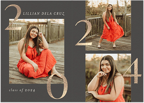 Gleaming Graduate 5x7 Gate Fold Card by Hello Little One | Shutterfly