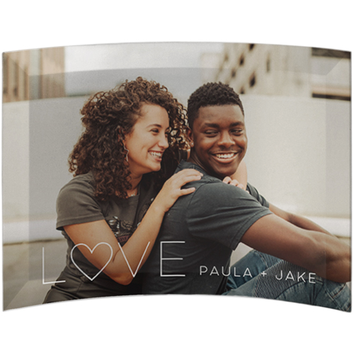 Love Heart Outline Curved Glass Print | Home Decor | Shutterfly