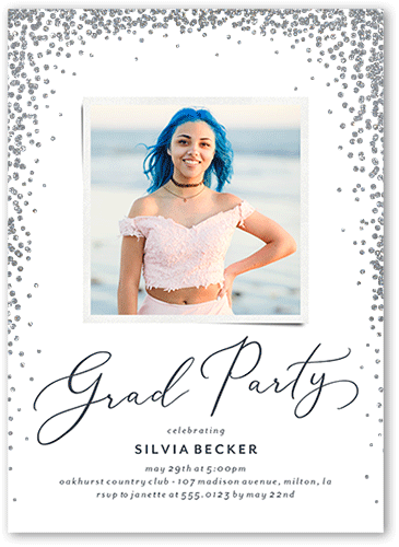 Glimmering Rain 5x7 Glitter Card by Yours Truly | Shutterfly