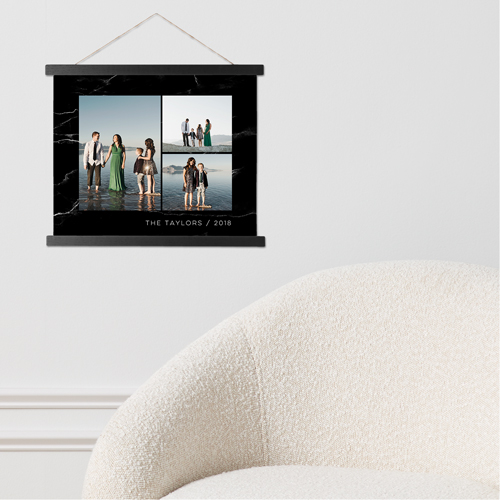 Black Marble Hanging Canvas Print by Shutterfly | Shutterfly
