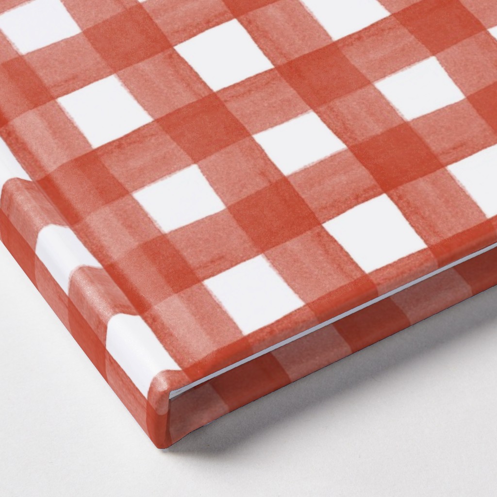 Red Watercolor Gingham Journal | Shutterfly