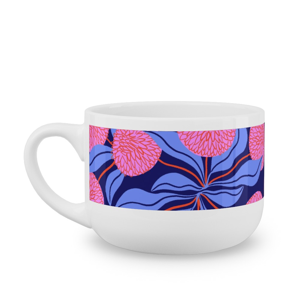 Marigold Pinwheels on Navy Latte Mug | Shutterfly