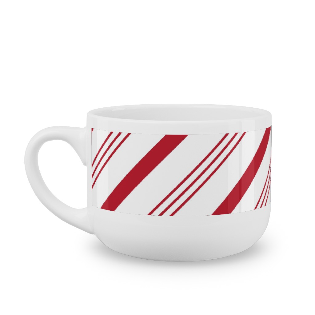 Candy Cane Stripes - Red on White Latte Mug | Shutterfly
