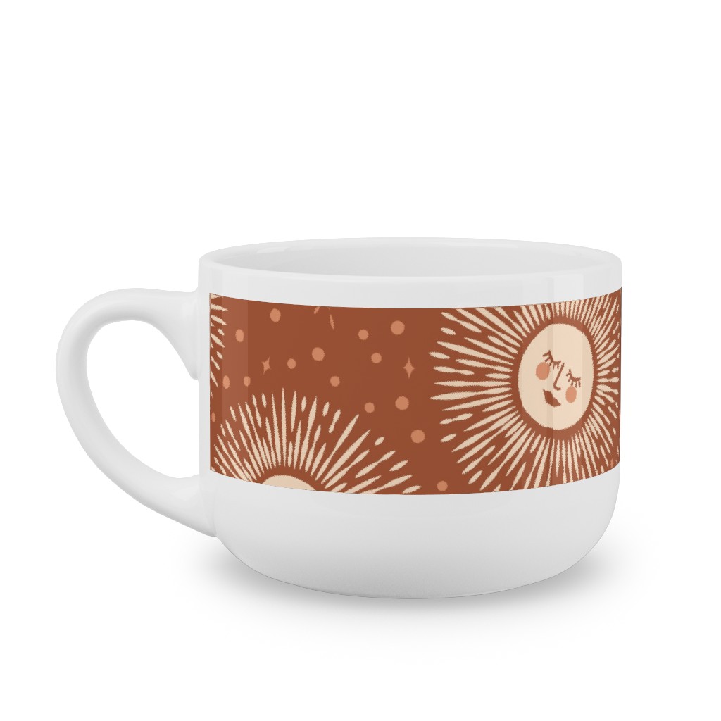 Golden Sun - Multidirectional - Rust Brown Latte Mug | Shutterfly