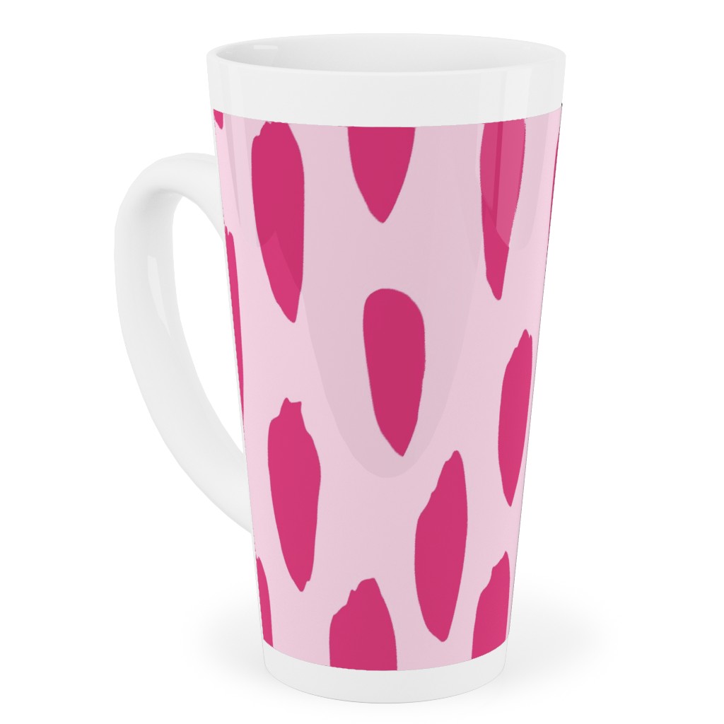 Brushstrokes - Fuchsia and Light Pink Tall Latte Mug | Shutterfly