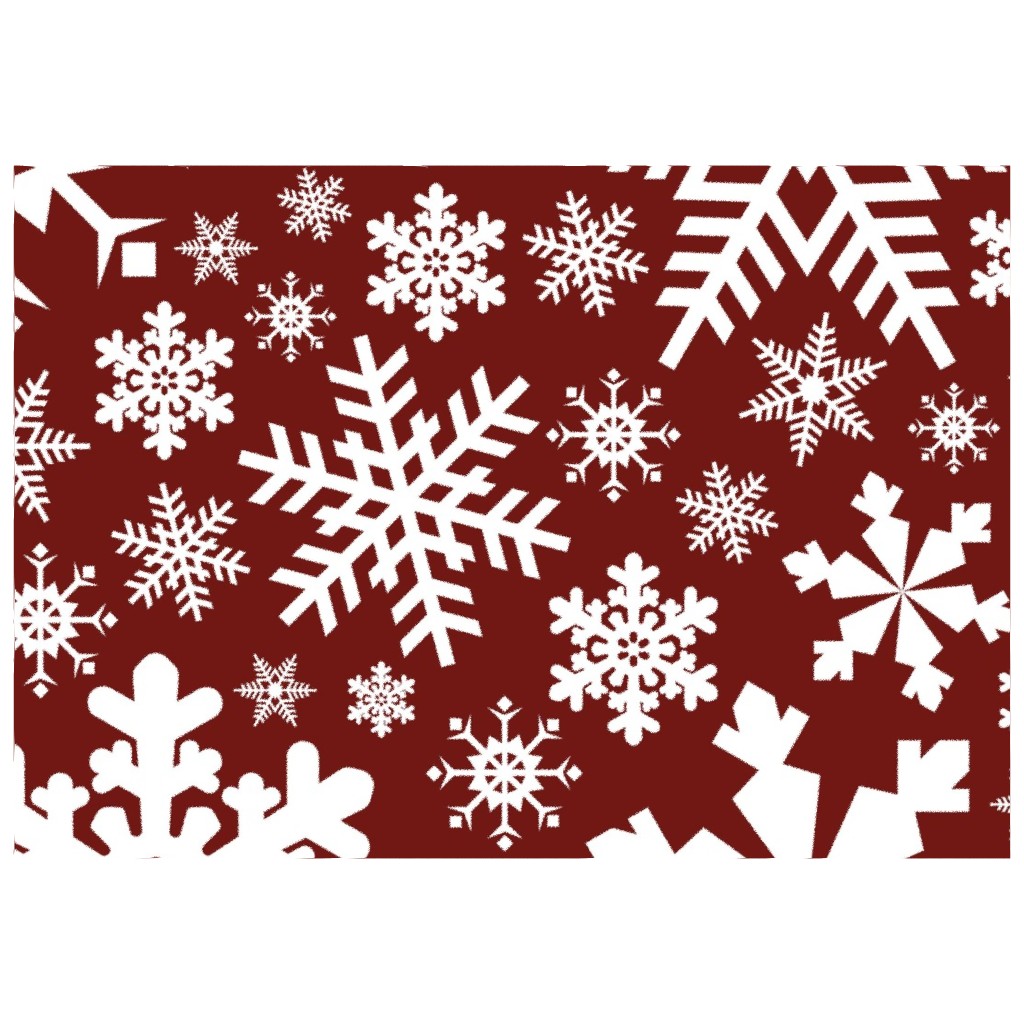 Christmas White Snowflakes on Red Background Tall Latte Mug | Shutterfly