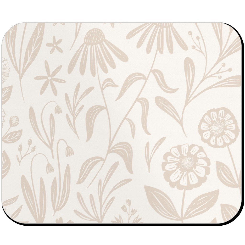Wildflowers - Tan and Cream Mouse Pad | Shutterfly
